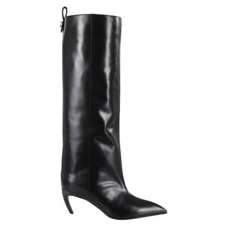 The Attico Schwarze Leder Kniehohe Stiefel - - Shoes - Damen - Schwarzk - 40 EU