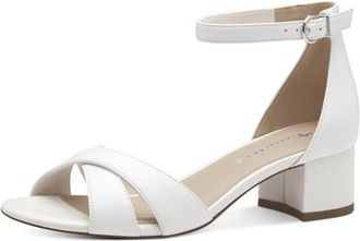 Tamaris Sandales à Talons pour Femme 1-28296-44 - Blanc Mat - 38 EU, Blanc Mat, 38 EU