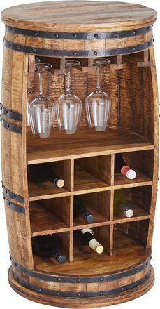 Landscape BAR, Natur, Holz, Metall, Mangoholz, massiv, 50x90x50 cm, Esszimmer, Barm&ouml;bel, Barschr&auml;nke & Theken