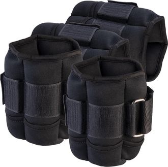 Pearl Sports Fitnessgewichte: 4er-Set verstellbare Gewichtsmanschetten f&uuml;r Kn&ouml;chel (Gewichtsmanschette f&uuml;r Fitness, Fu&szlig;gewicht, Laufb&auml;nder)