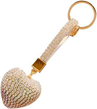 Generic Bagues de clés de voiture - Femmes brillantes, porte-clés de voiture, chaîne de clé, couple | glitterWomen Sac à dos pendentif coeur pour femme, Riado