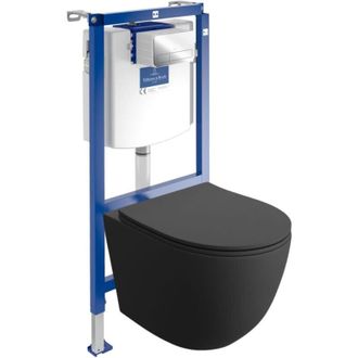 Villeroy & Boch Villeroy&boch - villeroy&boch wc Set mit Vorwandelement, Wand-WC und Sp&uuml;lknopf