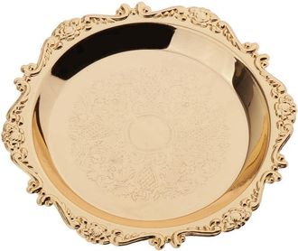 Perfeclan Tortenplatte Metallteller Deko Obsttablett Vintage Frühstücksteller Dessertteller - 10cm