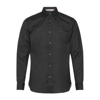 Tommy Jeans Homme, Chemises, Noir, Taille: 2XL Mw0Mw30934 TH Flex Poplin Regular Fit Shirt