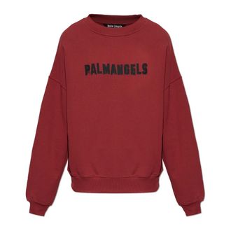 Palm Angels Logo Sweatshirt - - Sweatshirts & Hoodies - Herren - Rot - XL