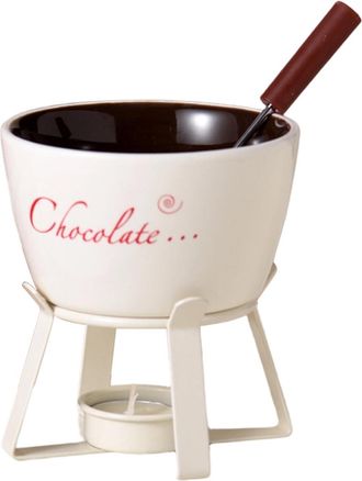 Generico Fonduetasse, Mini-Keramik, Schmelzbecher, Mini-Fondue-Set, f&uuml;r Desserts, Butter, K&auml;se, S&uuml;&szlig;igkeiten, Party, Geburtstag, Camping, Picknick, Zuhause, B&uuml;r