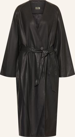 Eleh Eleh Mantel In Lederoptik schwarz