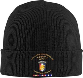 Generic Bonnet Tricot&eacute; Afrique Setaf avec Languette - V&eacute;t&eacute;ran De Guerre Doux Beanie Respirant Bonnet Thermo pour Sport Shopping D&eacute;contract&eacute;e