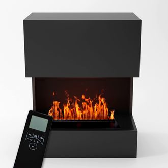 Glow Fire Wasserdampf Kamin K&Auml;STNER (Standkamin) - Elektrokamin mit realistischen LED 3D-Flammen, Knistereffekt & Fernbedienung, 70x89x40 cm - Opti-Myst 600 Ele