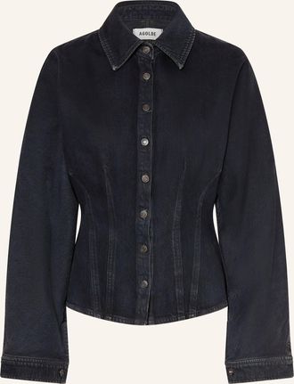 A Gold E Agolde Jeansbluse Devon blau