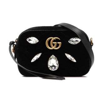 Gucci Pre-owned Crystal Embellished Shoulder Bag - - Pre-owned - Damen - Schwarzk - ONE SIZE