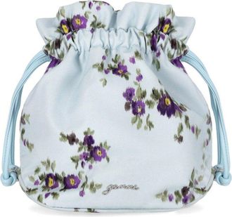 Ganni POUCH &Agrave; FLEURS BLEU CLAIR GANNI
