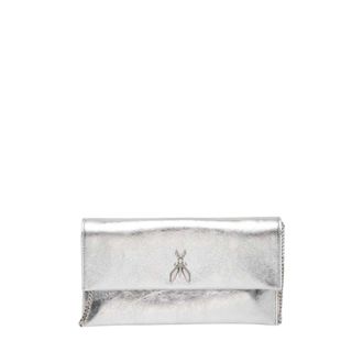 Patrizia Pepe Pochette &agrave; cha&icirc;ne avec application Fly - Femme - Sacs - Gris - Taille: ONE Size