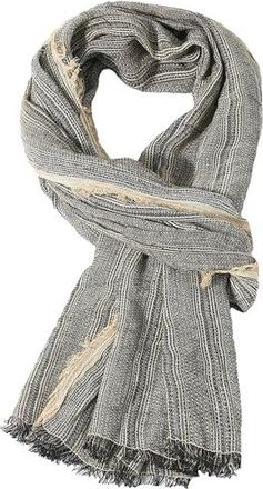 Feoya Echarpe Homme &Eacute;charpe &agrave; Rayures L&eacute;g&egrave;re et Douce avec Tassel pour le Printemps, lautomne et lhiver 195 x 75 cm A7
