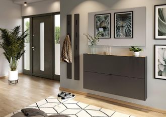 Germania home24 Schuhkipper Ameca 140 x 85 x 19cm Grün/Graphit