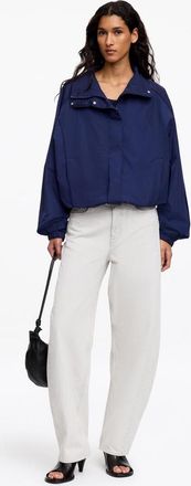 Arket Nylonjacke Mit Stehkragen -Blau
