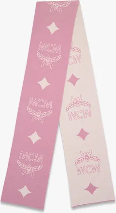 MCM Zweifarbige Wolljacquard-Stola mit Monogramm