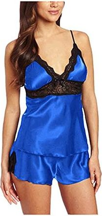 Generic Lingerie sexy pour femme - Ensemble de v&ecirc;tements de nuit sexy, bleu, XXL