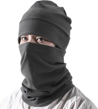 Generic Couvre-Visage dhiver | Cache-Cou en Chaude Respirante | Masque dhiver pour la p&ecirc;che, la randonn&eacute;e, Le Cyclisme, la Marche, lescalade, Gris