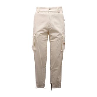 GCDS Cargo Denim Hose Made in Italy - - Trousers - Herren - Wei&szlig; - S