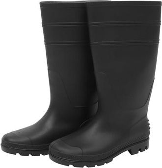 BESTONZON Pluie Hautes pour Homme PVC Antid&eacute;rapantes et R&eacute;sistantes &agrave; Usure de Travail Imperm&eacute;ables avec Embout Acier Protection S&eacute;curit&eacute; pour Chantier et Agric