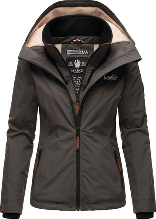 Marikoo Damen Übergangsjacke Erdbeere mit Doppelkragen & Fleece-Innenfutter