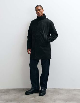 Barbour Hybridge wasserdichte Jacke mit Kapuze in Schwarz