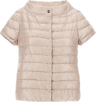 Herno Femme, Vestes, Beige, Taille: 42 FR Cape courte en duvet avec col cowl