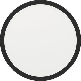 Eglo LED Deckenleuchte Fueva 5, &Oslash; 28,5 cm, 1 flammige Aufbauleuchte aus Stahl und einer Kunststoff Leuchtfl&auml;che, Deckenlampe in Schwarz, Wei&szlig;, LED Aufbaula