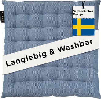 Linum Pepper Stuhlkissen 40x40 aus 100% Baumwolle, Premium Sitzpolster f&uuml;r K&uuml;che, Esszimmer und Outdoor, Komfortables Sitzkissen Stuhl, formstabil, Sitzkiss