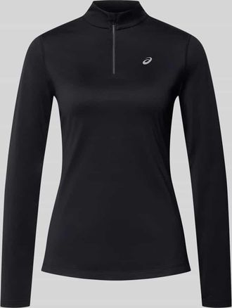 Asics Slim Fit Funktionsshirt mit Stehkragen und Rei&szlig;verschluss