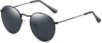 Generic Lunettes De Soleil Polaris&eacute;es Tendance For Hommes Et Femmes, Monture Ronde En M&eacute;tal, Style Ext&eacute;rieur(Black)