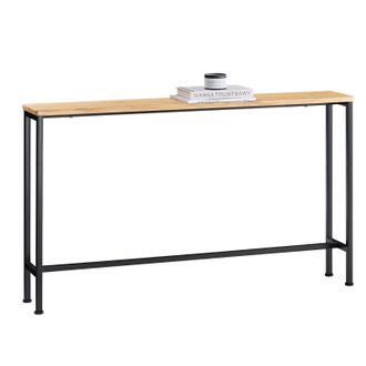 SoBuy Konsolentisch Schmal Flurtisch - Konsolentische F&uuml;rs Wohnzimmer, Vintage Metall Sideboard, Robustes Design - Ideal f&uuml;r Flur M&ouml;bel, B&uuml;ro - 120x80x20cm 