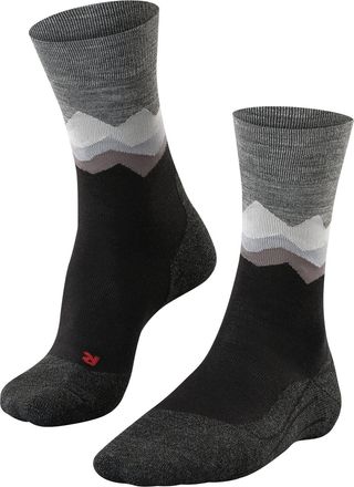Falke Herren Wandersocken TK2 Explore M So Wolle Funktionsmaterial antiblasen dick 1 Paar, Schwarz Black 3003 Crest-O, 42-43