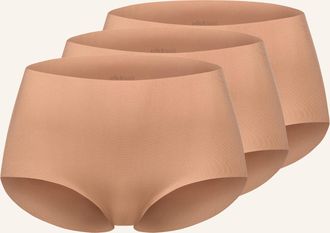 erlich textil Erlich Textil 3er Pack Light Touch High Waist Slip Aus Weichem Modal - Nahtlose Kanten braun