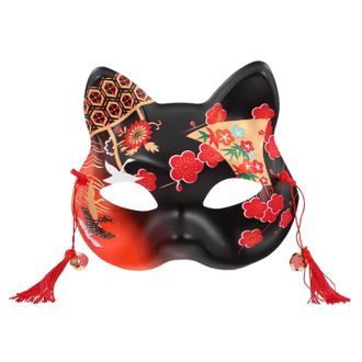 NUOBESTY Handbemalte Katzenmaske aus Leichtem Realistisch und Komfortabel für Halloween Maskenball Karneval Cosplay und Themenpartys Stilvolles Tier-Masquerade