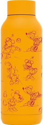 Quokka Thermosflasche, Edelstahl, einfarbig, Amber Gelb, 510 ml, Minnie Sketch