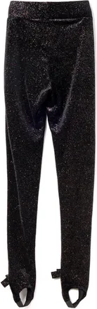 Viktor & Rolf Glittered Velvet Leggings - Black