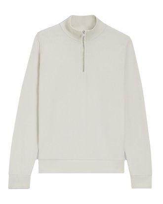 HUGO BOSS Sweat-Troyer aus Baumwolle und Lyocell mit Struktur in