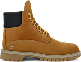 Philipp Plein bottines à plaque logo - Tons neutres