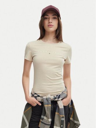 Tommy Jeans T-Shirt DW0DW18398 Hellbeige Slim Fit
