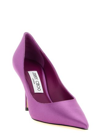 Jimmy Choo London Womens Love Pump Purple Satin