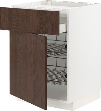 IKEA METOD / MAXIMERA Unterschr.f Kochf/Schubl./2Drkörbe