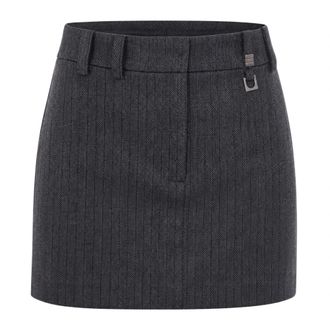 Patrizia Pepe Minirock mit Fischgr&auml;tenmuster - - Skirts - Damen - Grau - XS