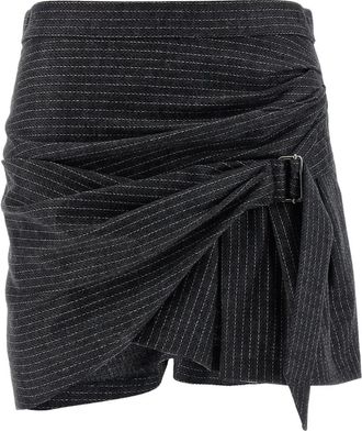 Isabel Marant minijupe Rosaria à rayures - Gris