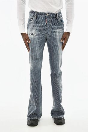Dsquared2 All-Over Studded Distressed Jeans Gr&ouml;&szlig;e 46