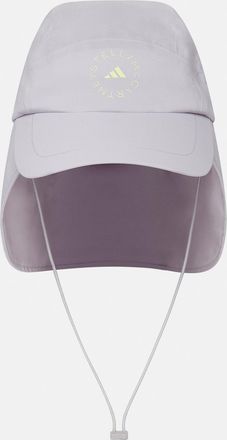 Stella McCartney Baseball Cap With Flaps, Woman, Glory Grey/Pulse Lime