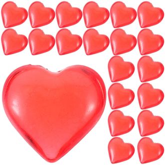 BESPORTBLE Herzf&ouml;rmige Acryl Vasenf&uuml;llperlen Rot 500g Transparent Dekoration f&uuml;r Valentinstag Hochzeit Tischdeko