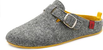Andres Machado Hausschuhe für Damen - Sommer Winter - VAL - Unisex Pantoffeln Slipper - Wolle und Filz - rutschfeste Gummisohle und herausnehmbares Fußbett - Grau Ge