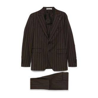 Tagliatore Homme, Costumes, Brun, Taille: 3XL Gessato Suit